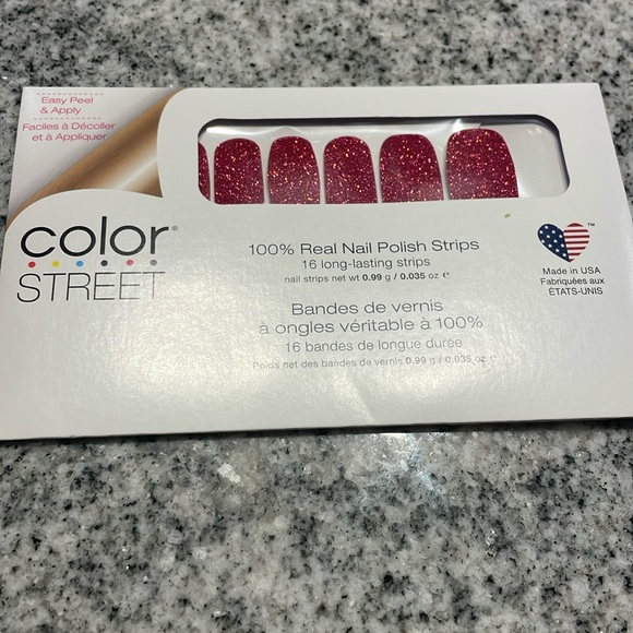 Color Street | Makeup | Color Street Nail Strips Crantastic Red Glitter ...